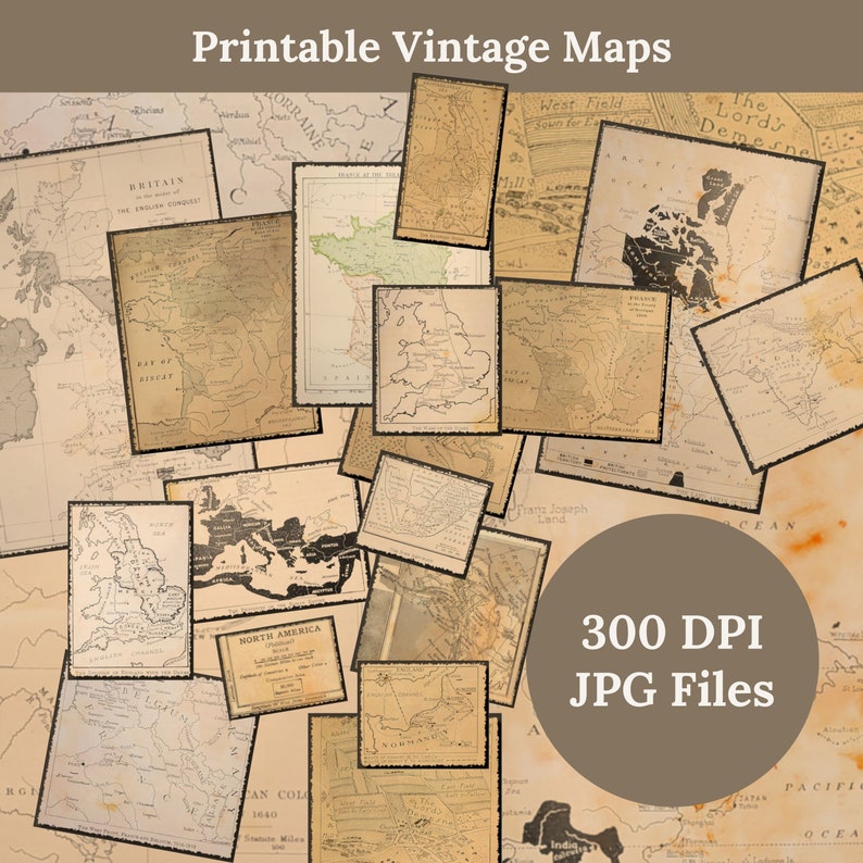 Vintage Geography Schoolbook Maps, 1910 Printable Paper Embellishments ...