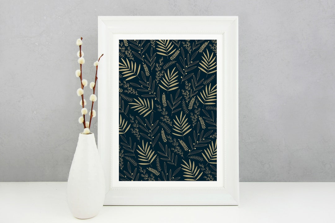 A4 Leaf Pattern Giclée Art Print - Etsy