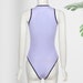 Neon Purple Magenta Bodysuit Elegant Body in Mesh Sensual Bodysuit Top ...