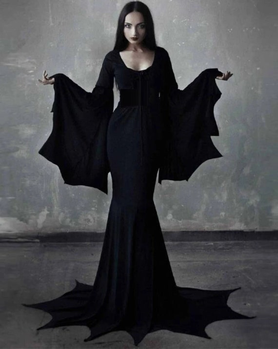 Morticia Addams Dress Etsy