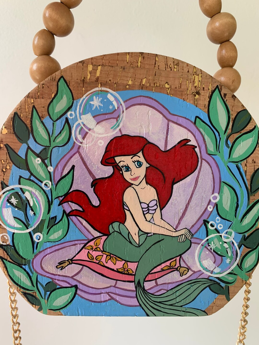Little Mermaid Purse Hand Painted Disney Themed Purse Ariel Bag - Etsy