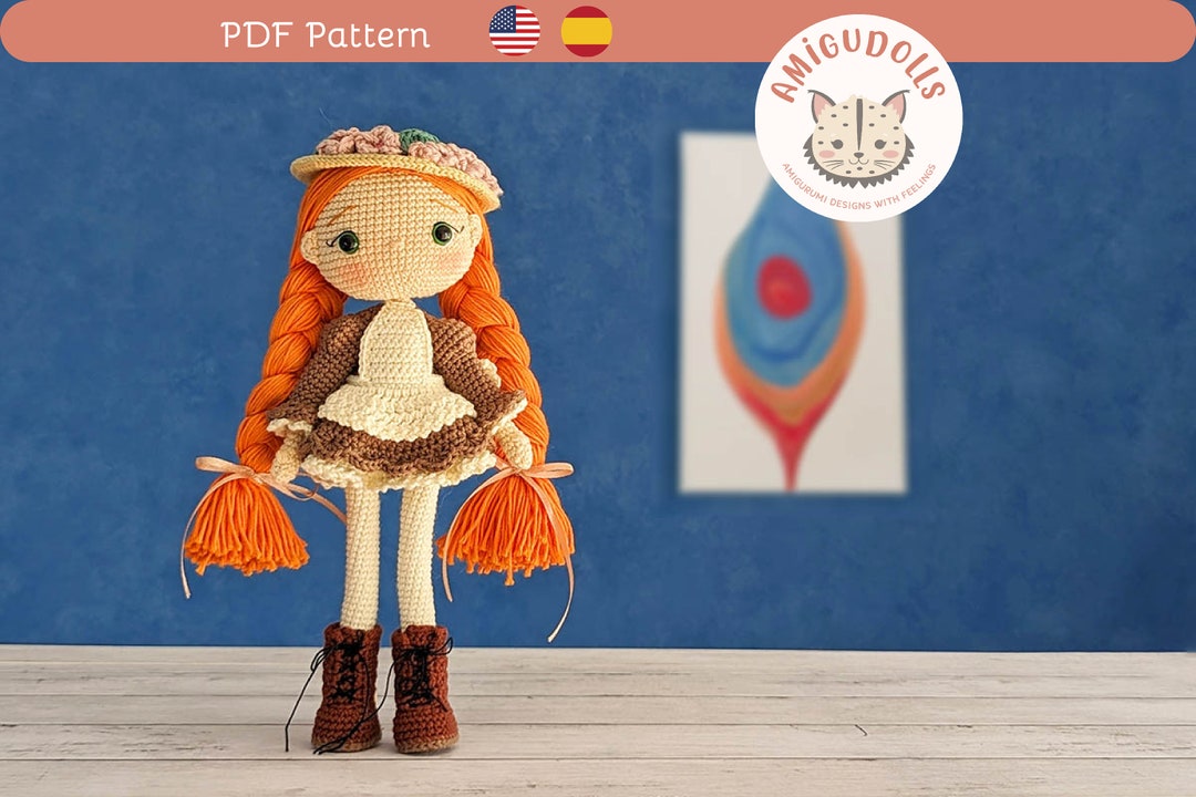 Anne Shirley Amigurumi Pattern PDF, Anne With an E Crochet Doll Pattern ...