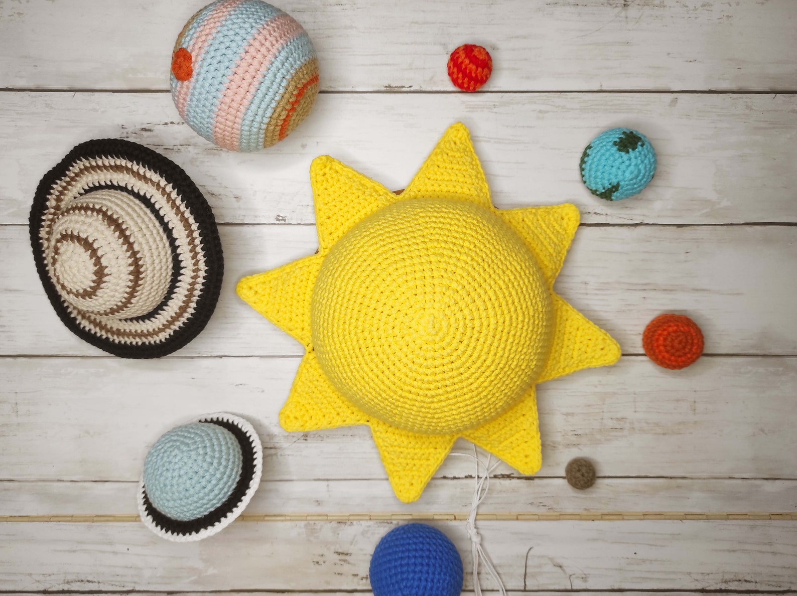 Solar System Mobile Amigurumi Crochet Pattern Solar System - Etsy Canada