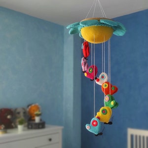 Butterfly Mobile Crochet Pattern: Amigurumi Baby Room Decor (PDF ...
