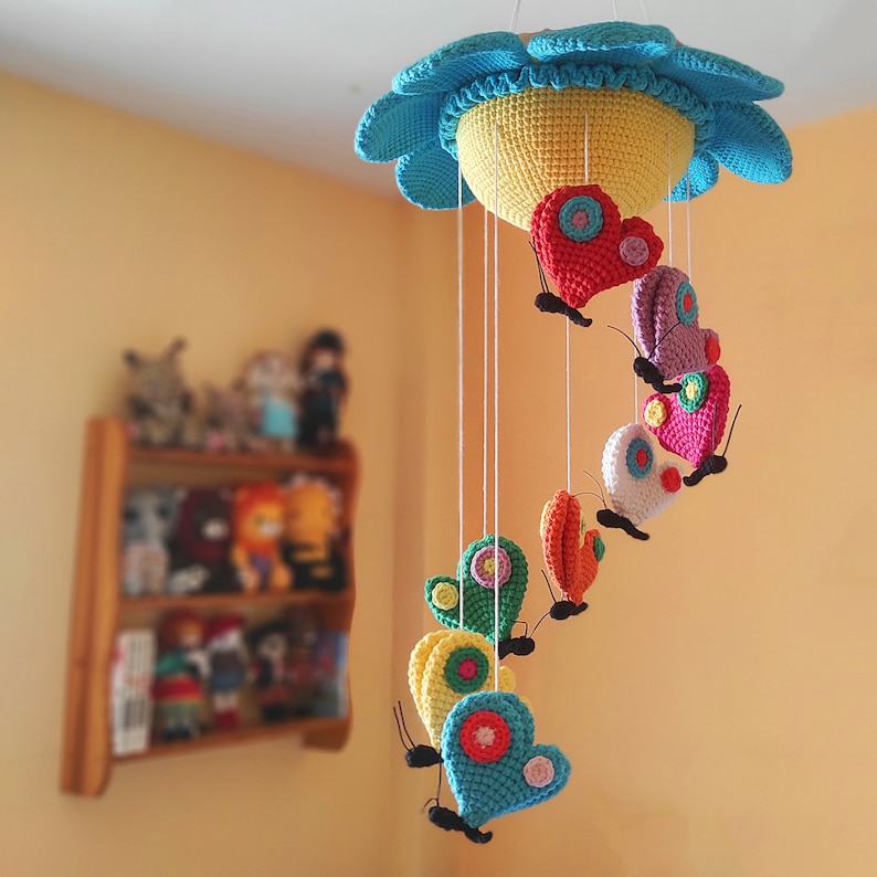 Butterfly Mobile Crochet Pattern: Amigurumi Baby Room Decor (PDF ...