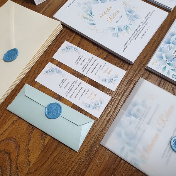 Vellum Wedding Invitations - Etsy UK