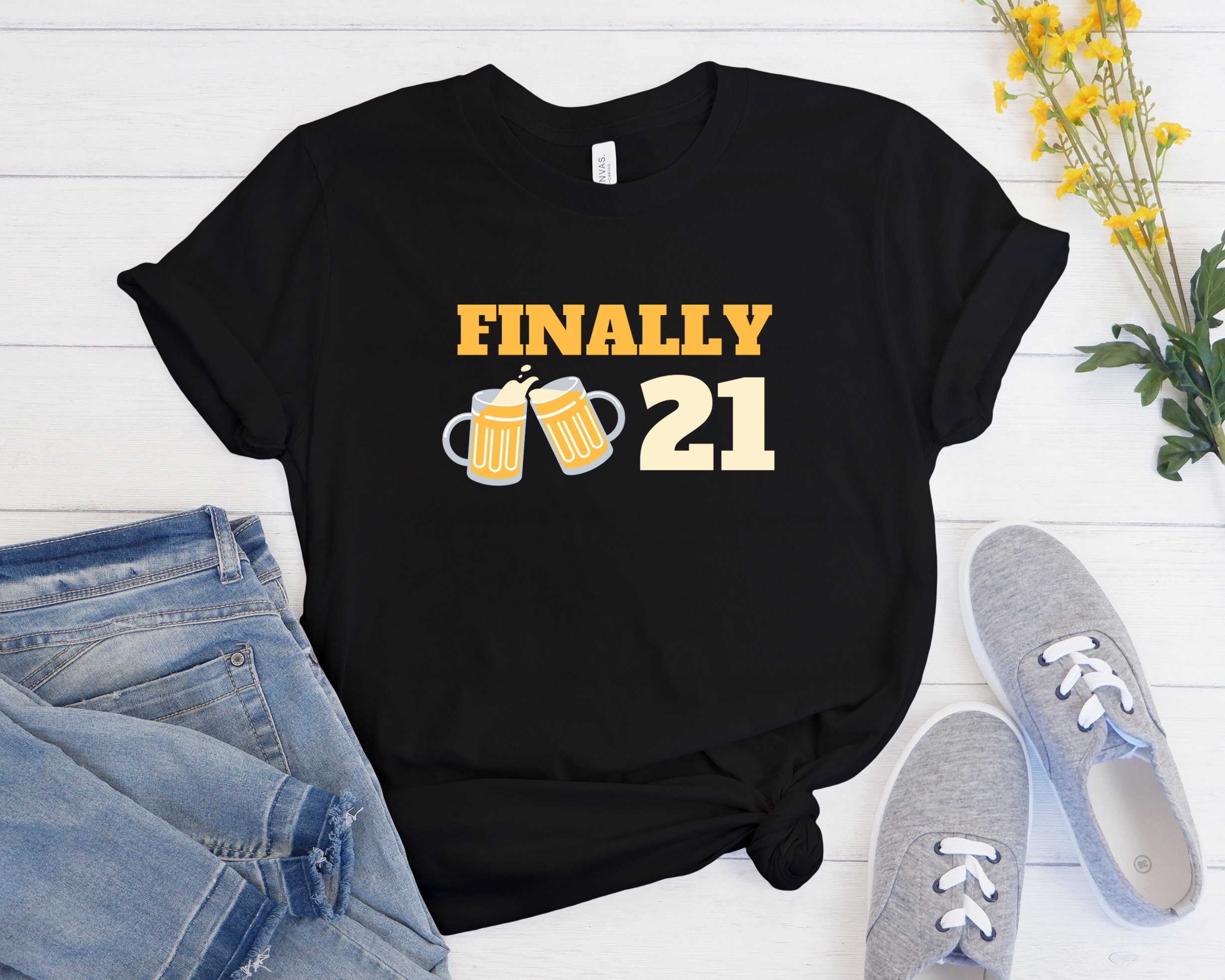 Finally 21 Shirt, 21st Birthday Shirt, 21 Years Old Birthday Gift, 21st ...