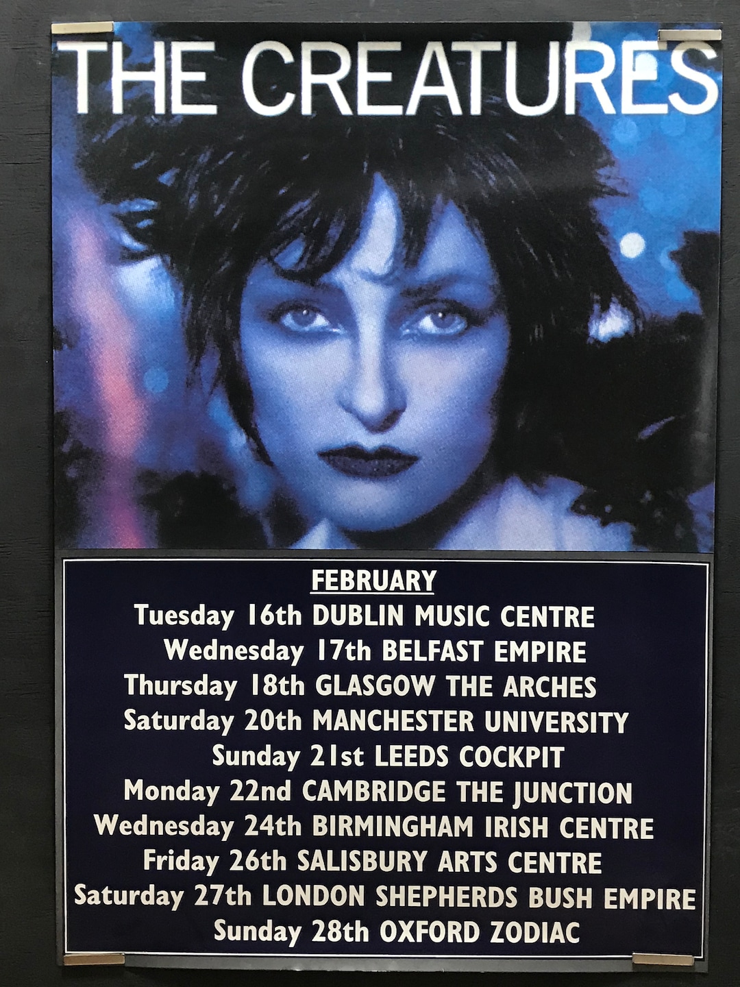 Siouxsie-the Creatures 2000 UK Tour Poster -approx 24" by 34" - Etsy