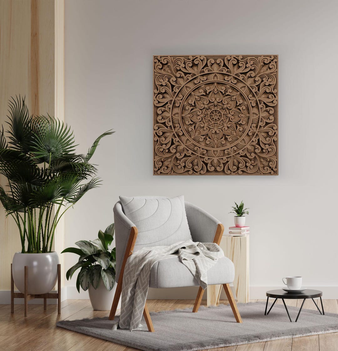 Aztec Wall Hanging , Boho Style Wall Art , Eclectic Wall Art, Framed ...