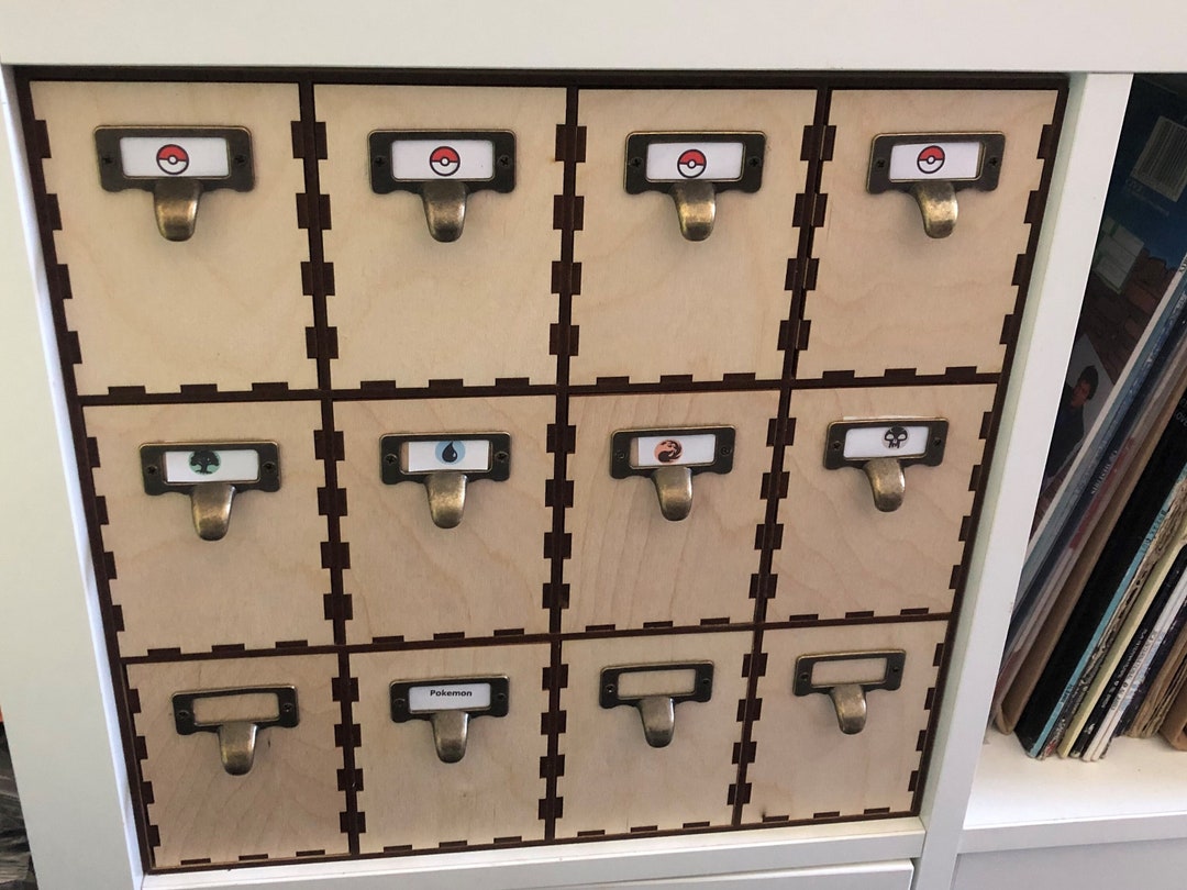 12 Drawer Trading Card Cabinet - Kallax Unit or Stand Alone Storage ...