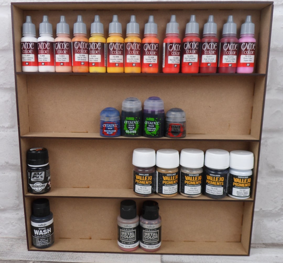 Wall Paint Shelves for Gamesworkshop, Vallejo & Army Painter ...