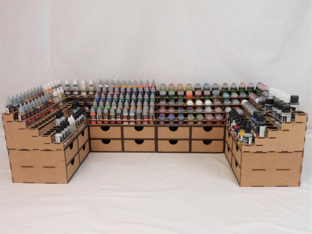 Mega Paint Desk Set - Modular Setup for Warhammer, Citadel, Vallejo ...