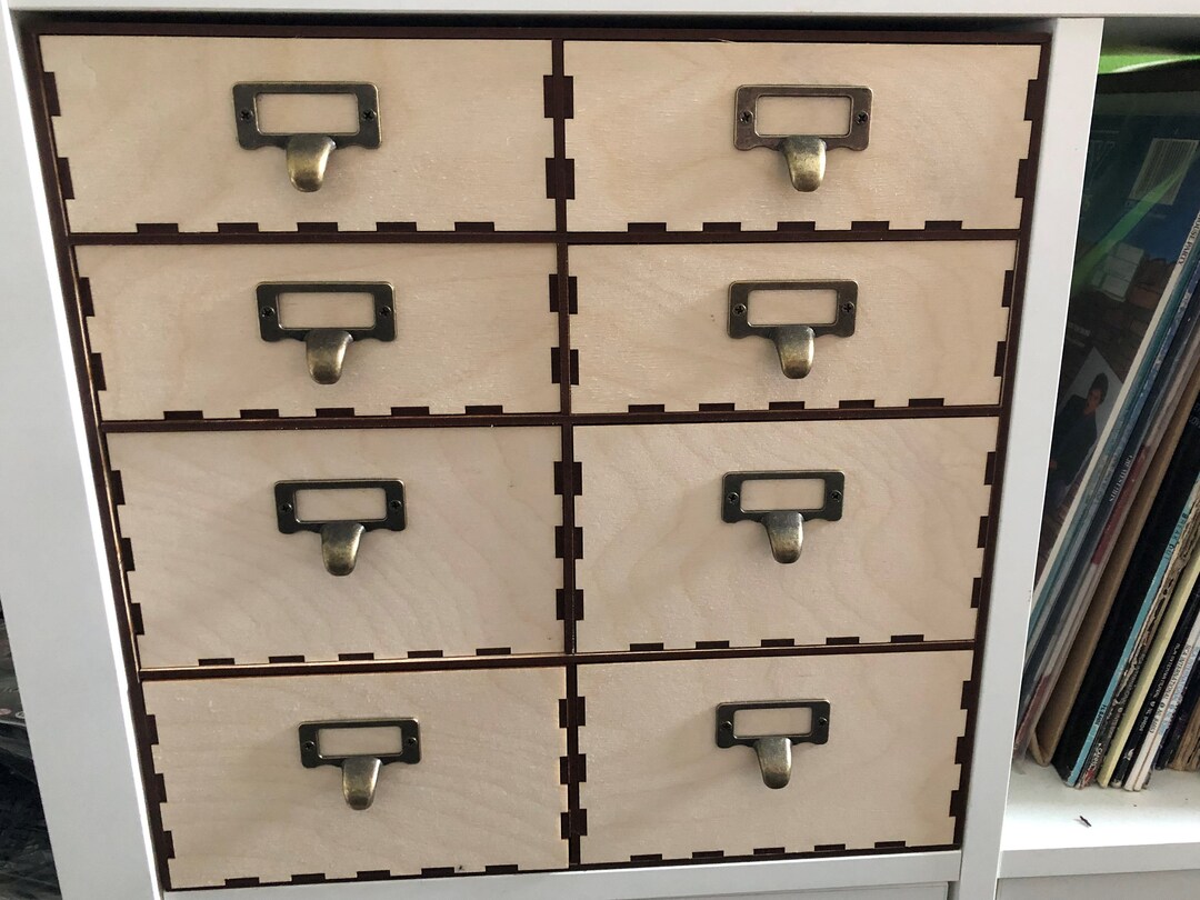 8 Drawer Mixed Paint Cabinet - Ikea Kallax Unit or Stand Alone Storage ...