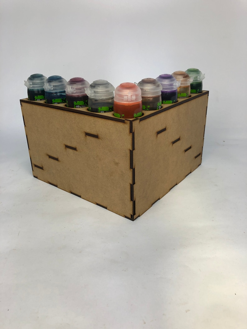 Corner Paint Stand for 25 Citadel Gamesworkshop Paints - 5 Tiered Desk ...