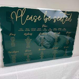 Acrylic Wedding & Event Table Plan - Table Seating Plan - Acrylic Table ...