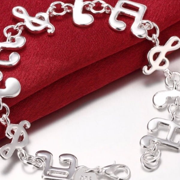 Music Note Bracelet - Etsy