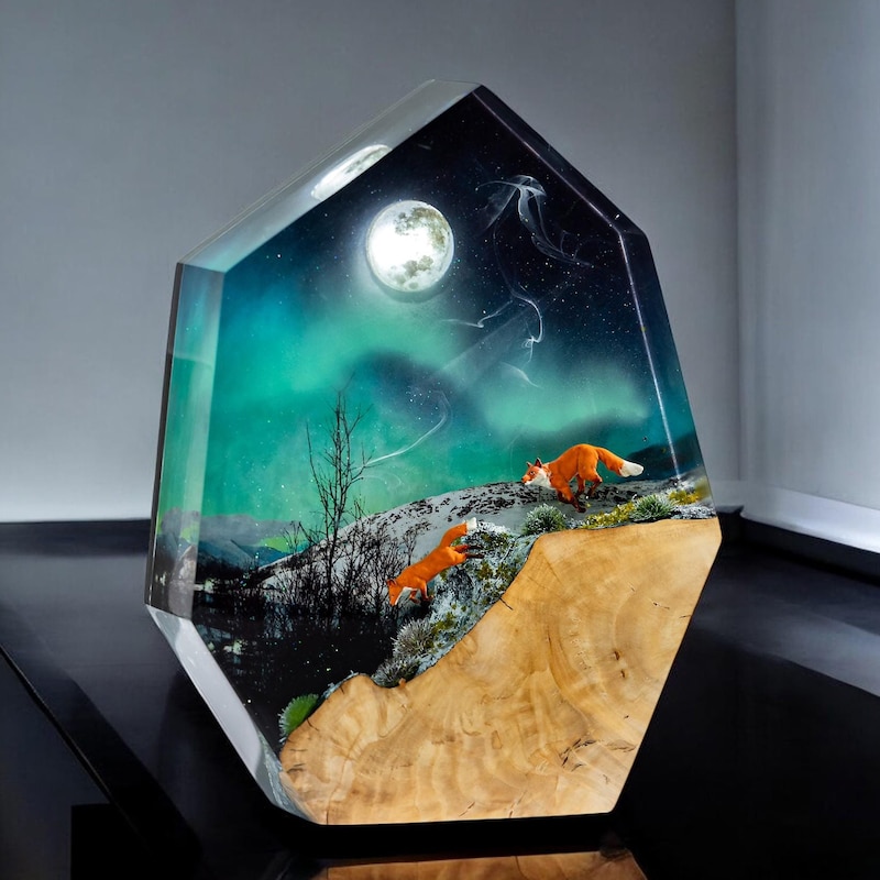 Fox Diorama Lamp - Etsy