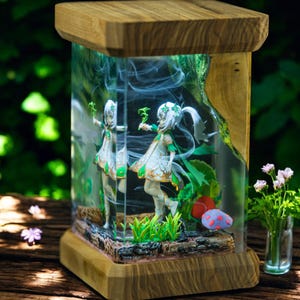 Lamp Custom Resin, Handmade Zelda Gift, Resin Table Lamp, Fantasy Night ...