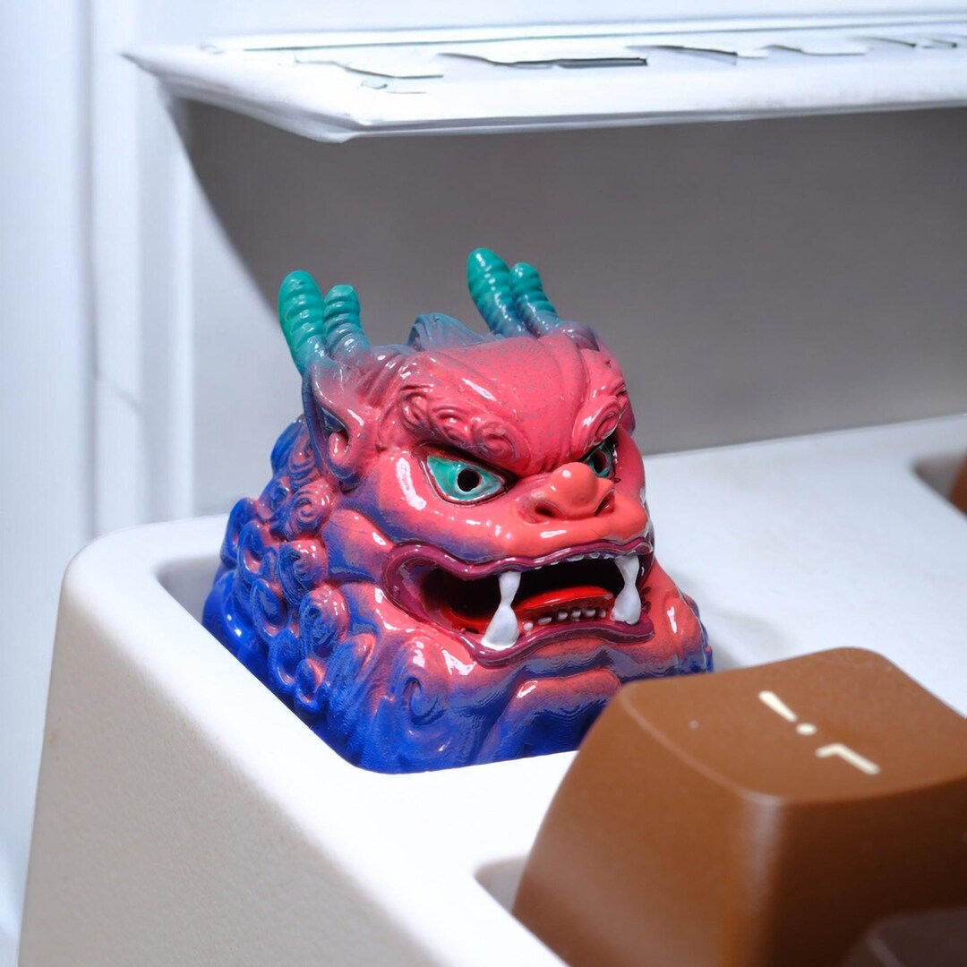 Custom Artisan Keycaps, Unicorn Keycaps, Red Blue Keycap Resin, ESC ...