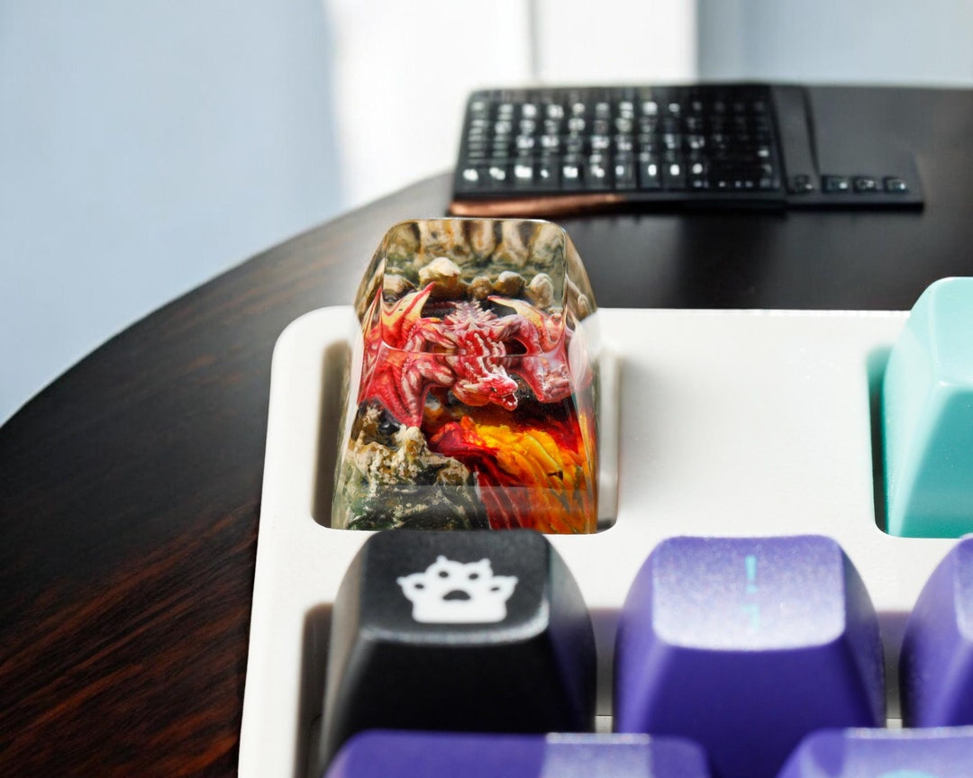 Keycap Artisan Dragon ESC, Custom Handmade Keycaps, Keycaps Anime Cute ...