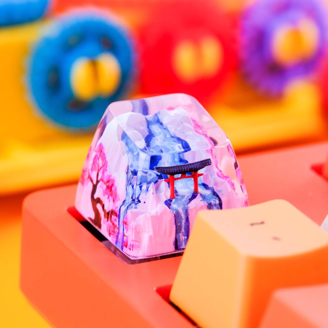 Cherry Blossom Torii Gate Artisan Keycap: Handmade ESC Keycap - Etsy