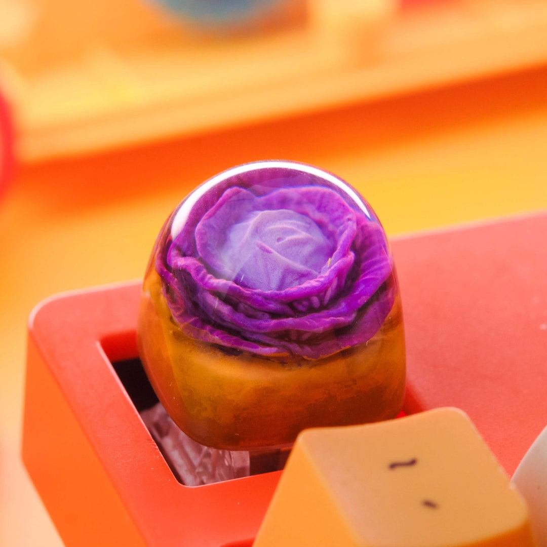 Resin Handmade Gift Keycap, Plants Artisan Keycap, Custom Keycaps, Cute ...