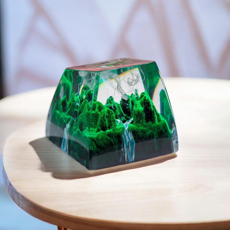 Mystery Forest Artisan Keycap, Custom Keycaps, Resin Epoxy Keycap ...