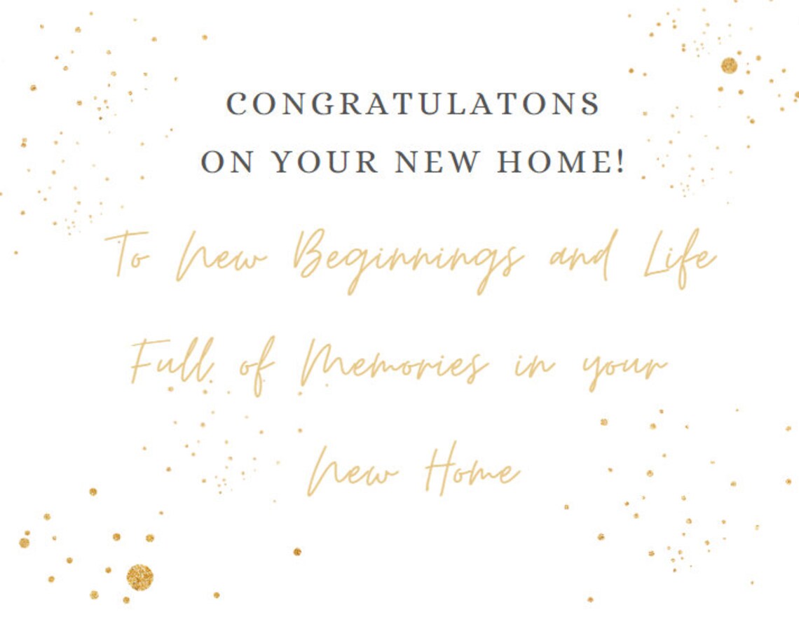 Congratulations on Your New Home Sign Instant Digital Printable PDF ...