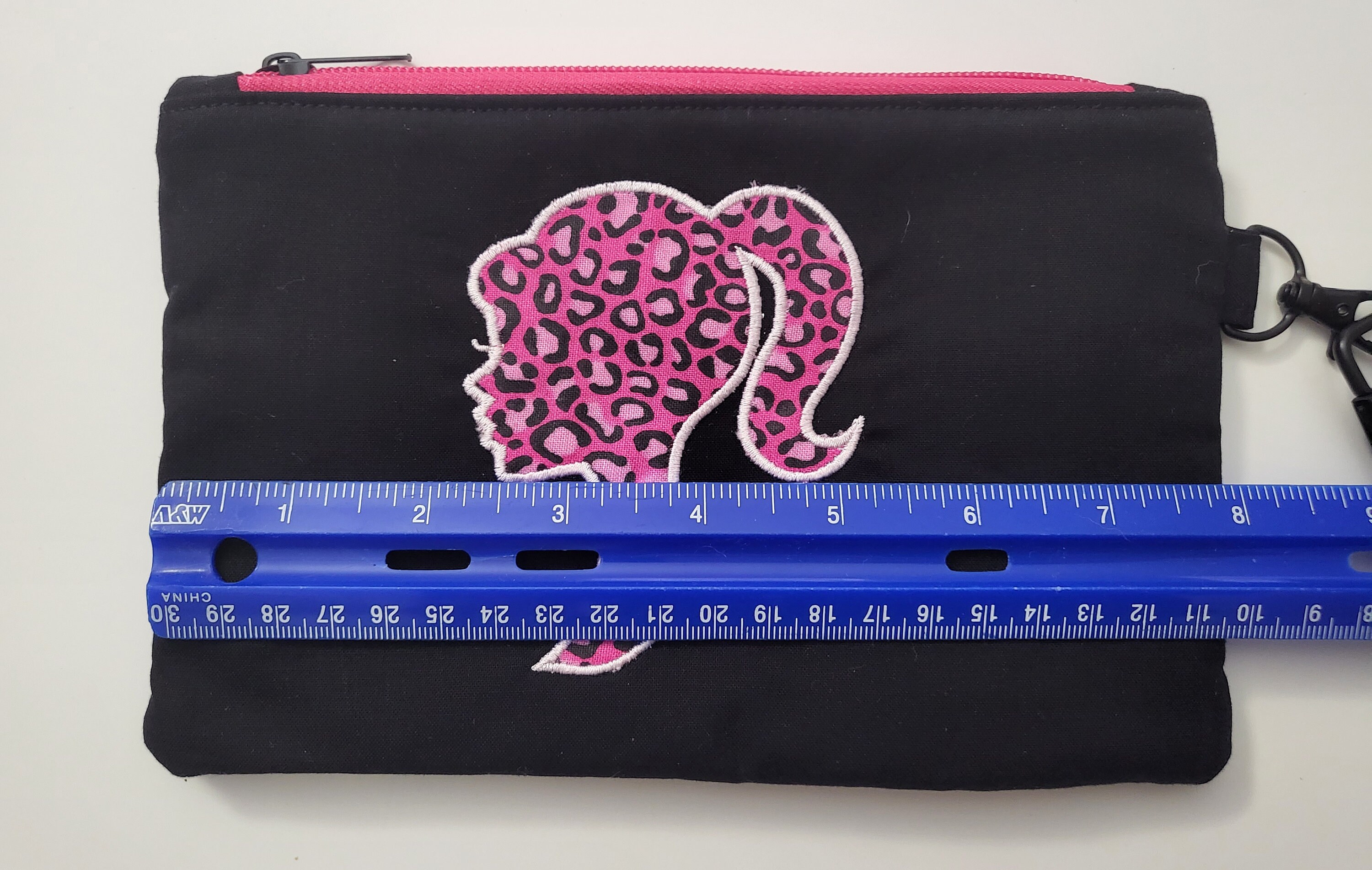Barbie Silhouette Doll Pink Black Camouflage Pouch Purse With ...