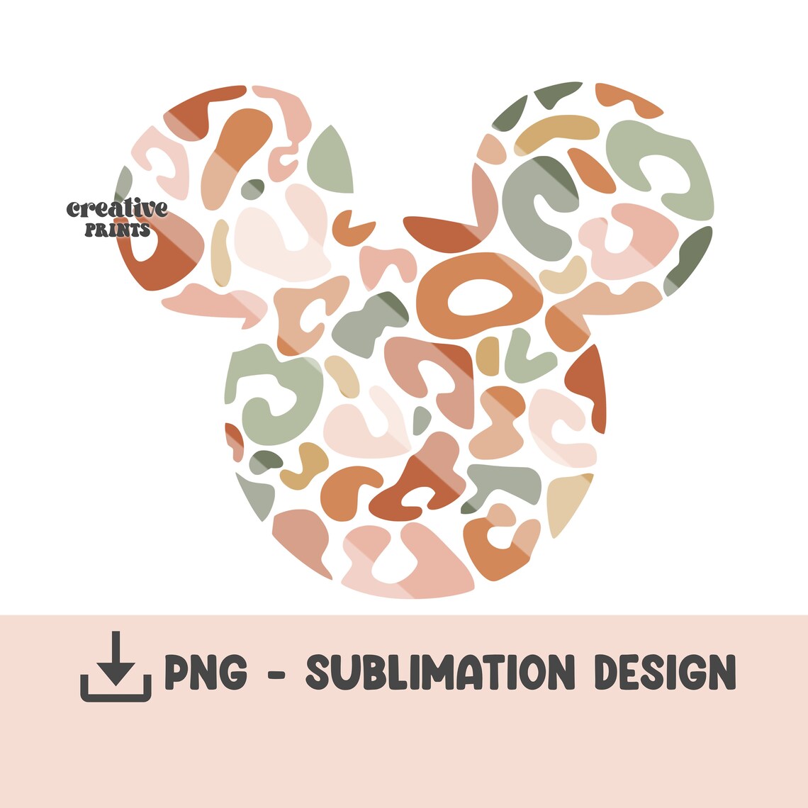 Western Cow Print Mouse Ears Png Western Mouse Sublimation - Etsy