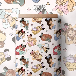 Mouse Princesses Seamless Pattern, Magical Seamless File for Fabric ...