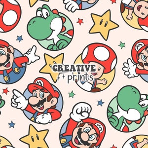Cartoon Seamless Pattern for Boys, Video Game Seamless File, Seamless ...