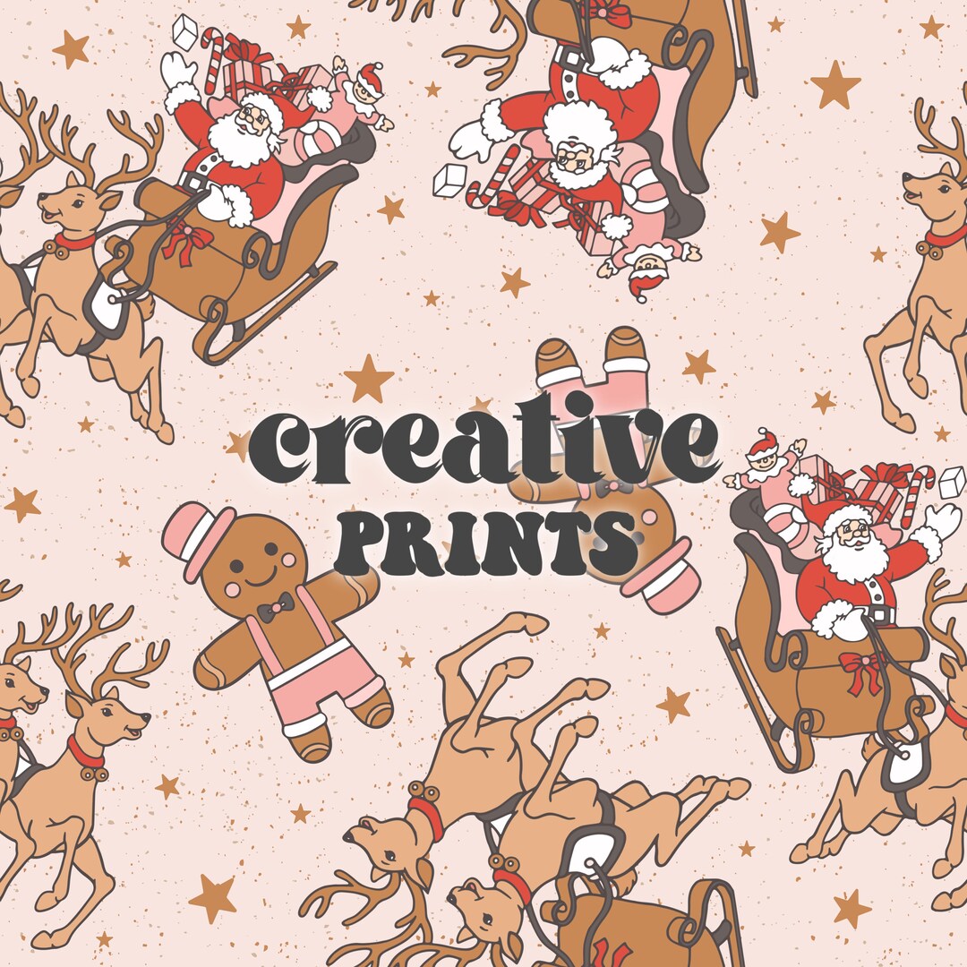 Christmas Seamless Pattern, Gingerbread Seamless Pattern for ...