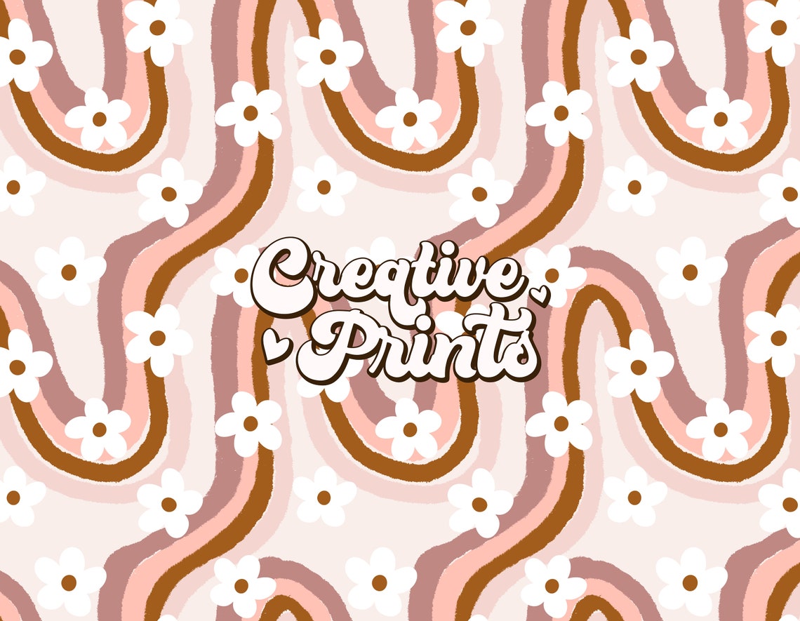 Floral Boho Rainbow Seamless File, Fall Seamless Pattern for Fabrics ...