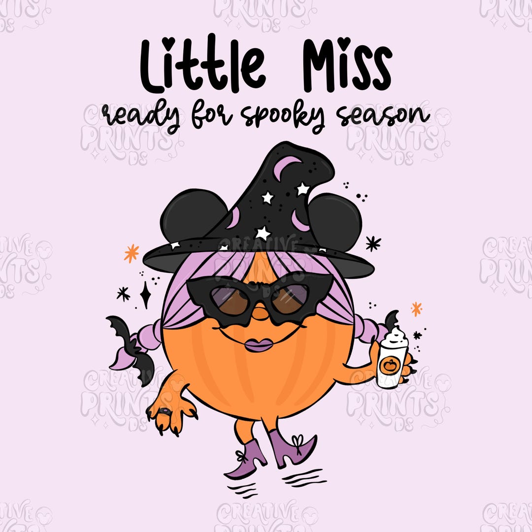 Spooky Magical Miss PNG, Halloween Sublimation Png for Tshirts - Etsy