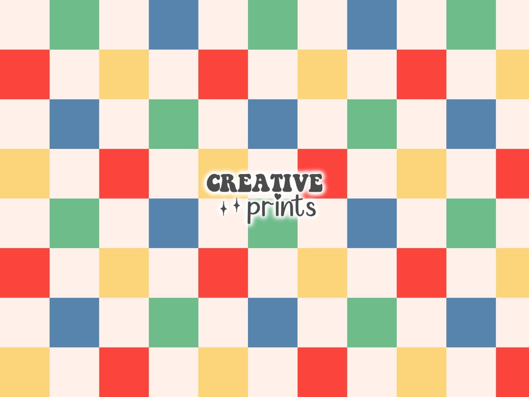 Checkerboard Cartoon Seamless Pattern for Boys, Video Game Seamless ...