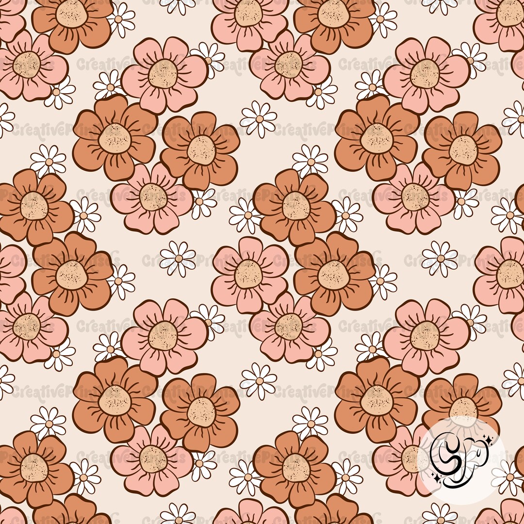 Fall Floral Seamless Repeat Pattern, Boho Floral Seamless File for ...