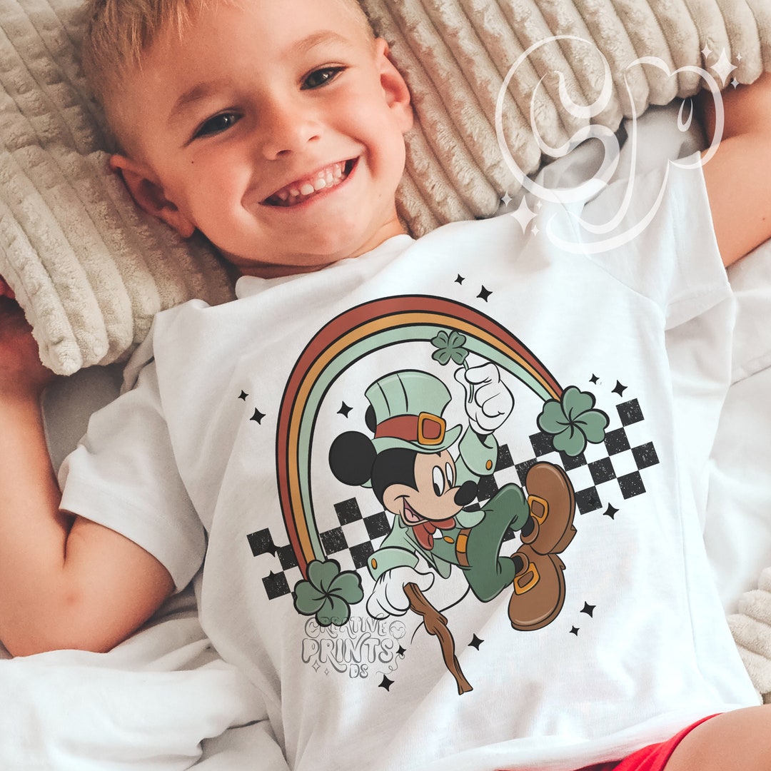 Mouse St Patricks Day PNG for Sublimation, St Paddys Day PNG, Retro ...