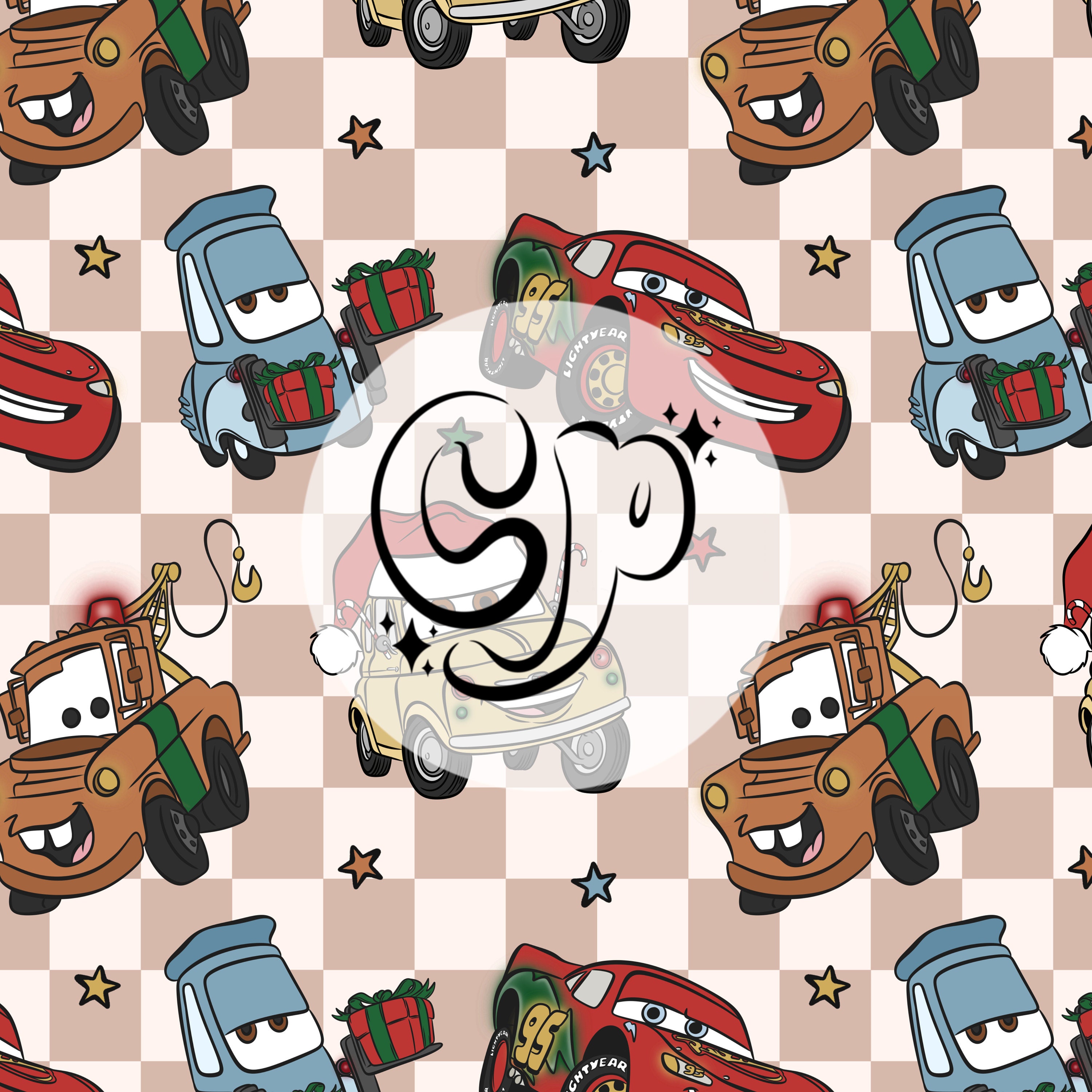 Christmas Cars Seamless File, Christmas Magical Seamless Pattern for ...