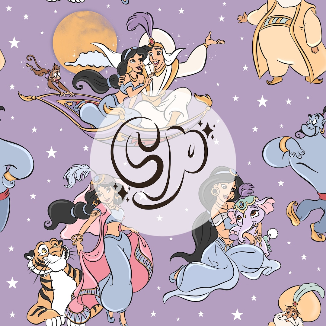 Arabian Princess Seamless Pattern, Magical Seamless File for Fabric ...