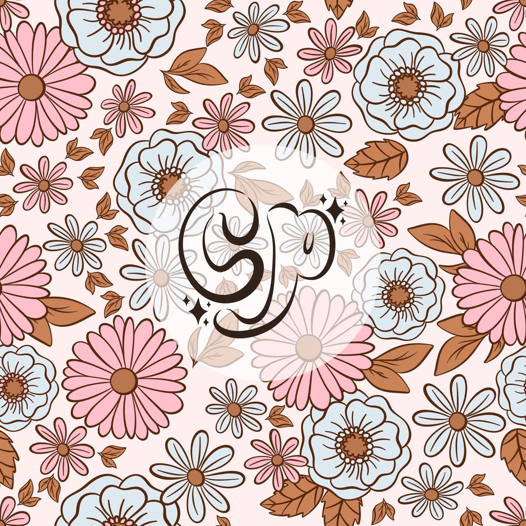 Fall Floral Seamless Pattern, Boho Floral Seamless File for Fabric ...