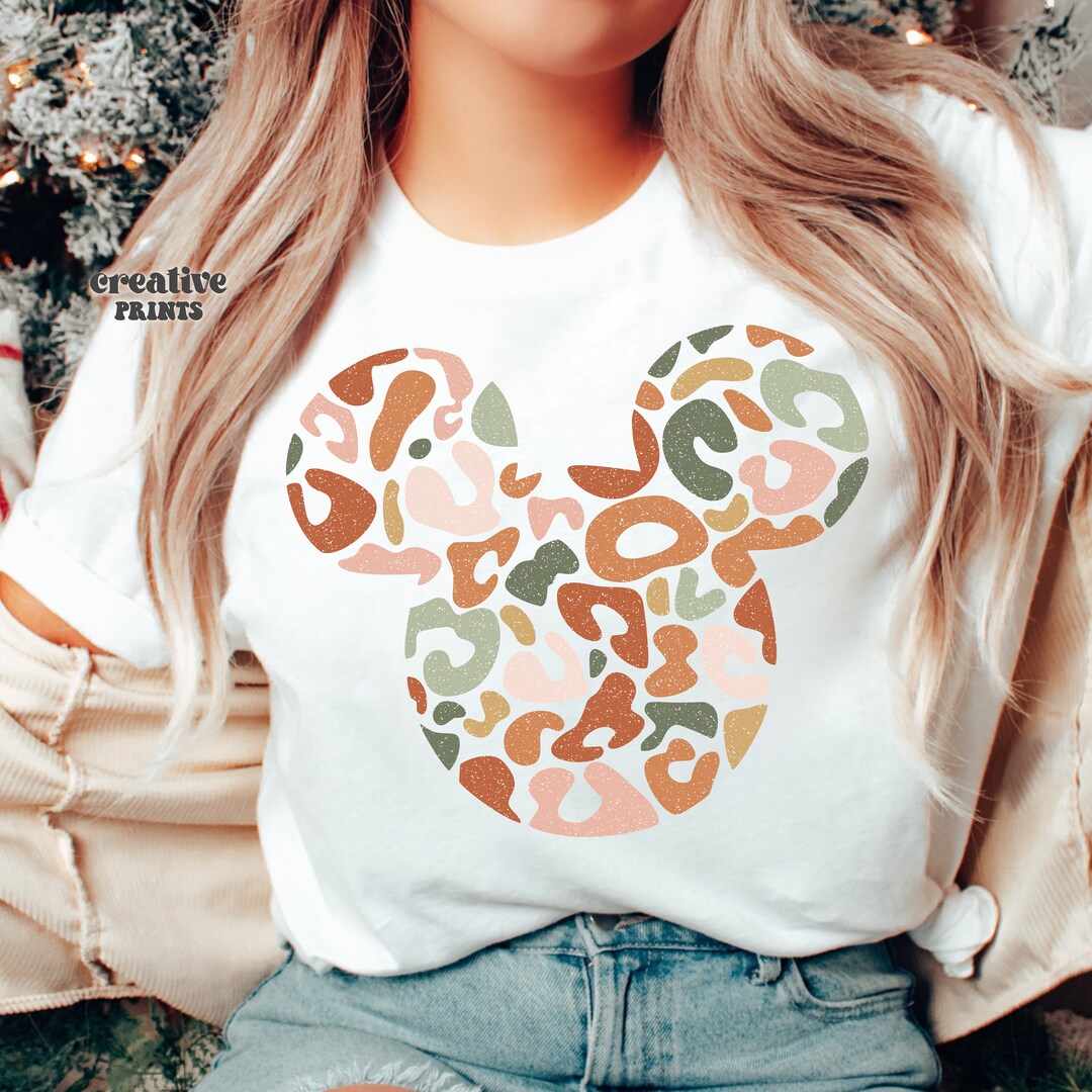 Western Cow Print Mouse Ears Png, Western Mouse Sublimation Design Png ...