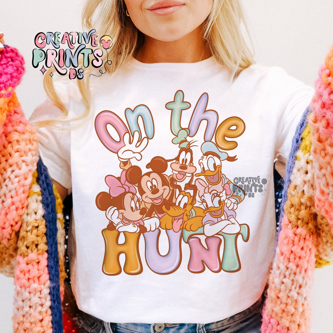 Muted Mouse & Friends Easter PNG Sublimation Design, on the Hunt Png ...