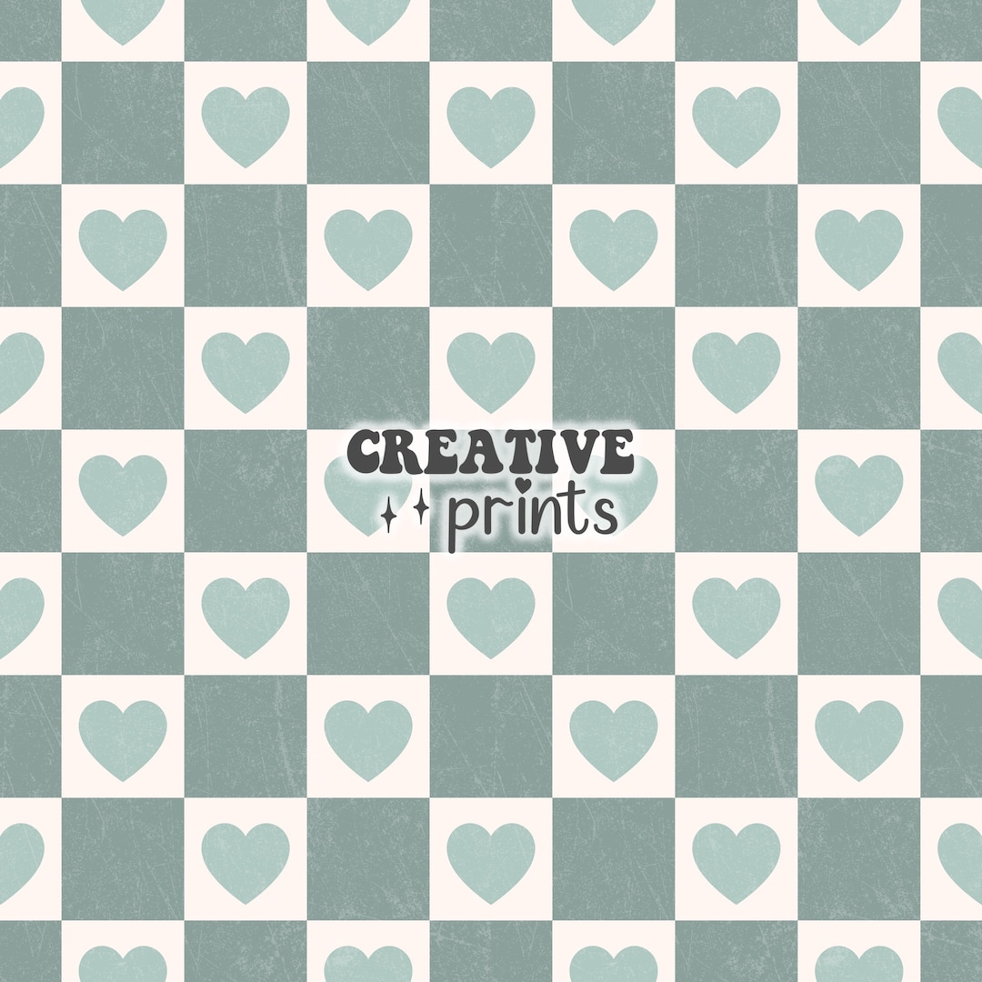 Boy Valentines Check Pattern, Checkerboard Seamless Pattern, Hearts ...