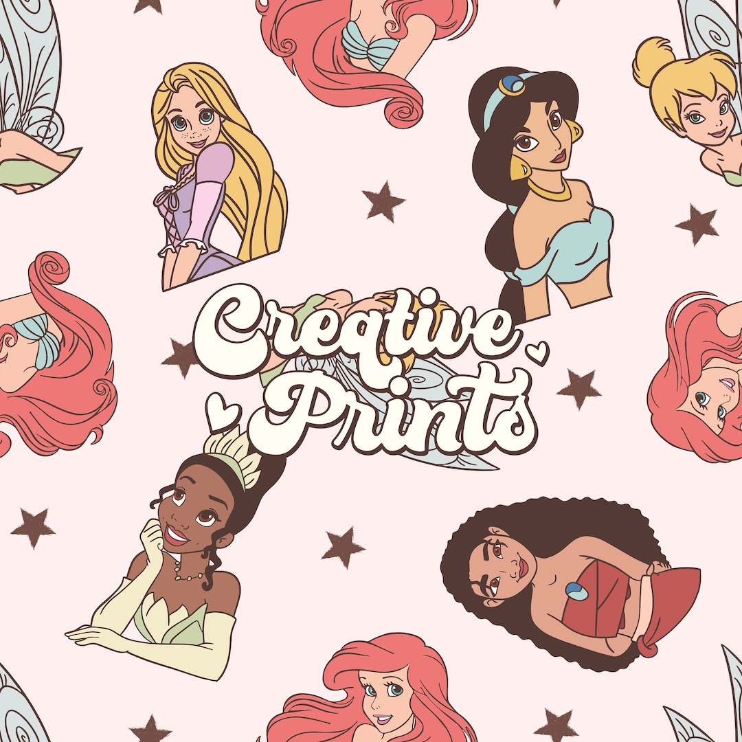 Princess Seamless Pattern, Magical Seamless File for Fabric Sublimation ...