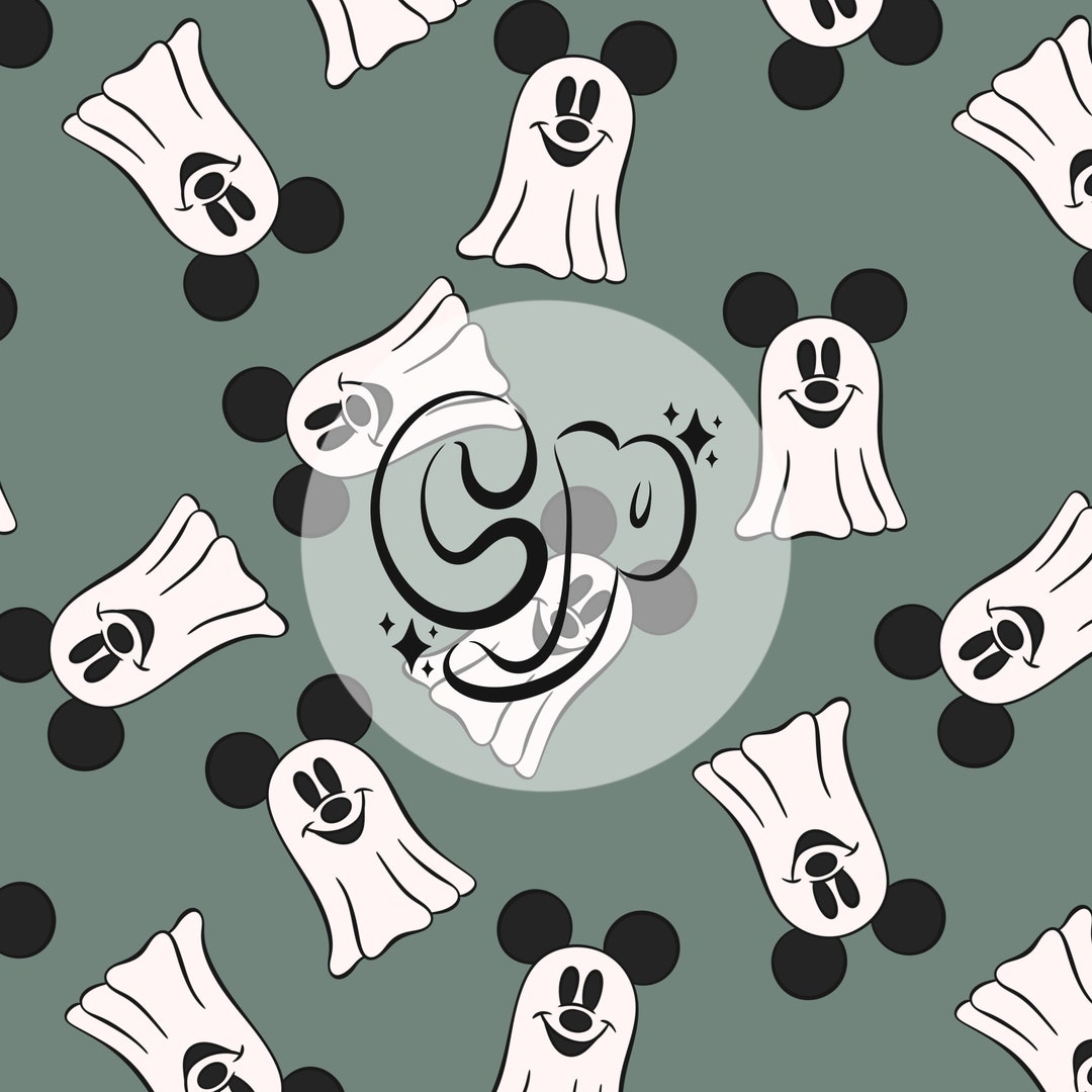 Simple Mouse Ghosts Seamless File, Halloween Seamless Pattern, Spooky ...