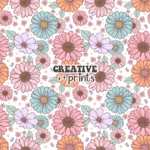 Easter Floral Seamless Pattern, Retro Flowers Seamless Pattern for ...