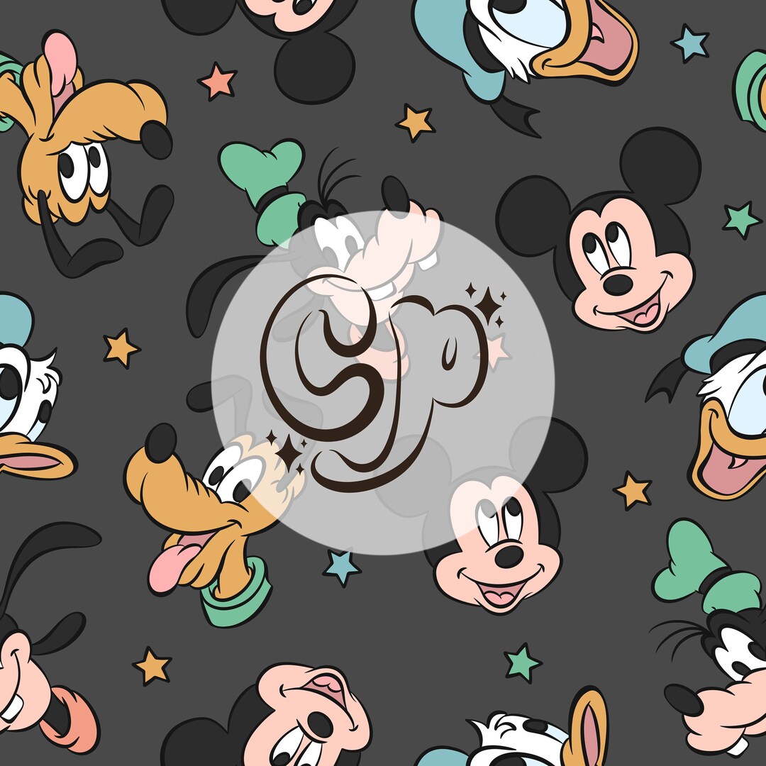 Mouse & Friends Seamless Pattern, Magical Palls Seamless File for ...