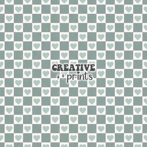 Boy Valentines Check Pattern, Checkerboard Seamless Pattern, Hearts ...