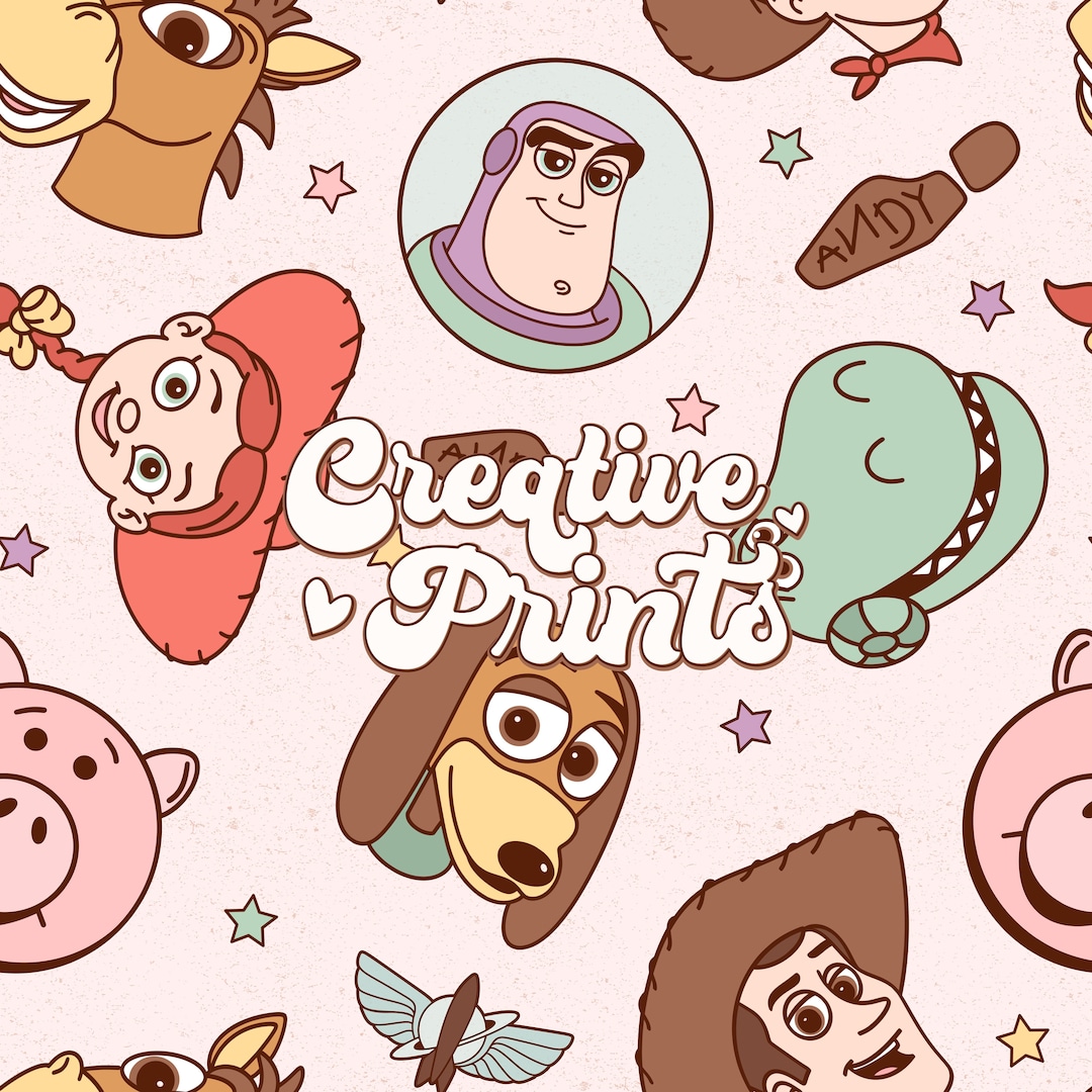 Story Friends Seamless Pattern, Toy Friends Seamless File for Fabric ...